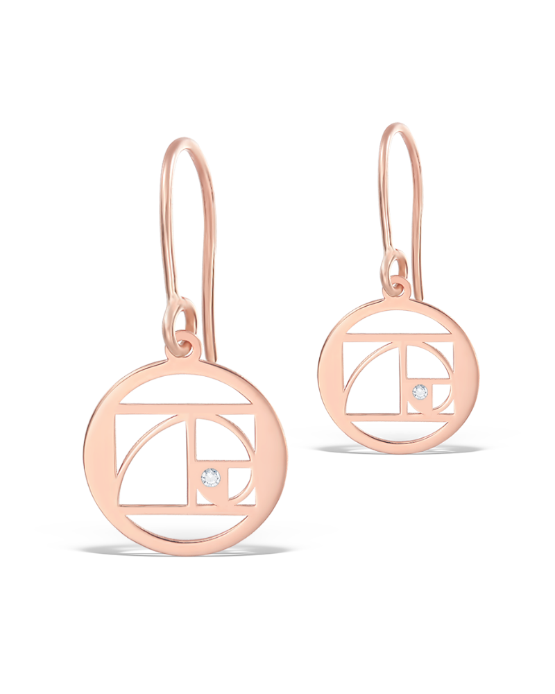 Cercei lungi ARAMAIQ, aur roz | IONA